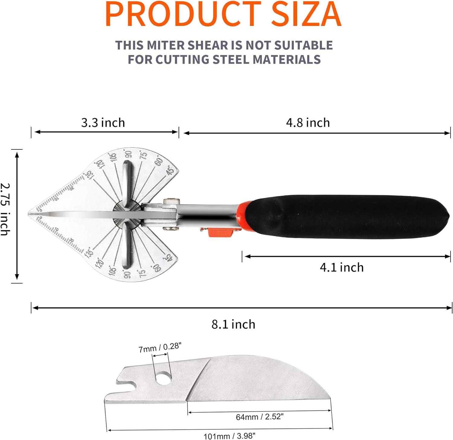 FLORA GUARD Miter Shears - 45 to 135 Degree Multi Angle Trim Cutter ...