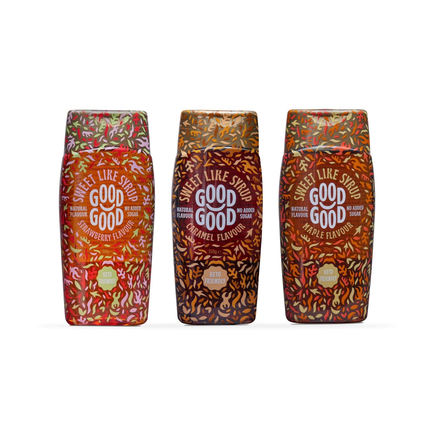 GOOD GOOD Sweet Like Syrup Bundle - Maple Strawberry and Caramel Syrup ...