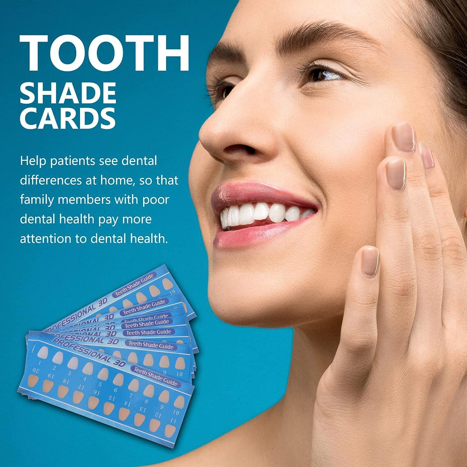 50Pcs Healeved Veneers Teeth Shade Guide - Dental Tool for Whitening ...