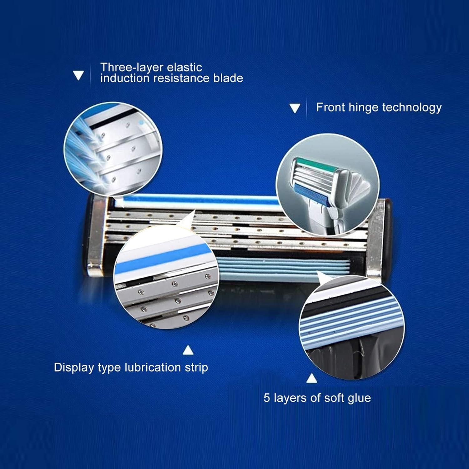 Double Lubricating Strip Manual Razor Blade Refills for Men | Smooth ...
