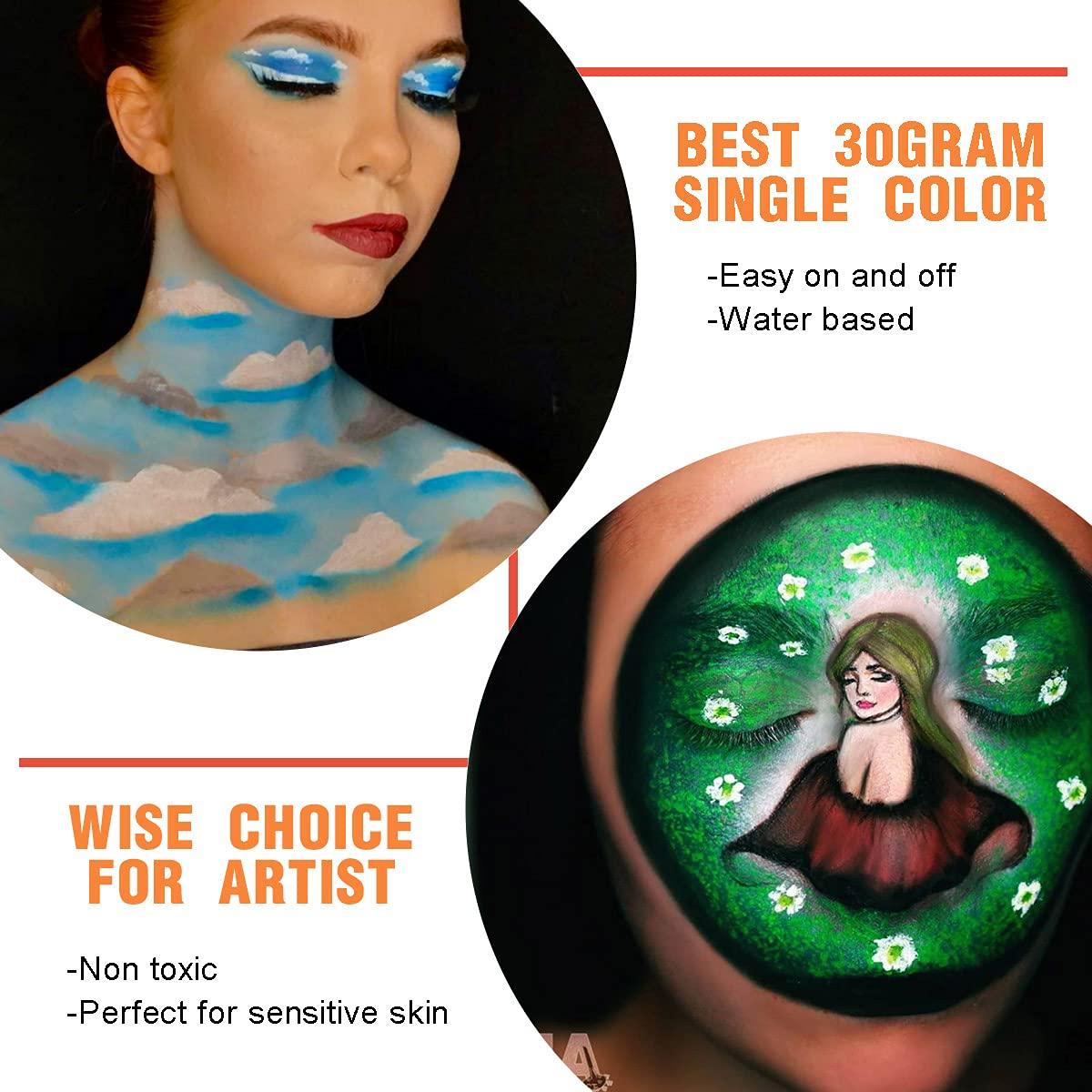 Bowitzki 30g Professional Water Based Face Paint | Safe for Kids and ...