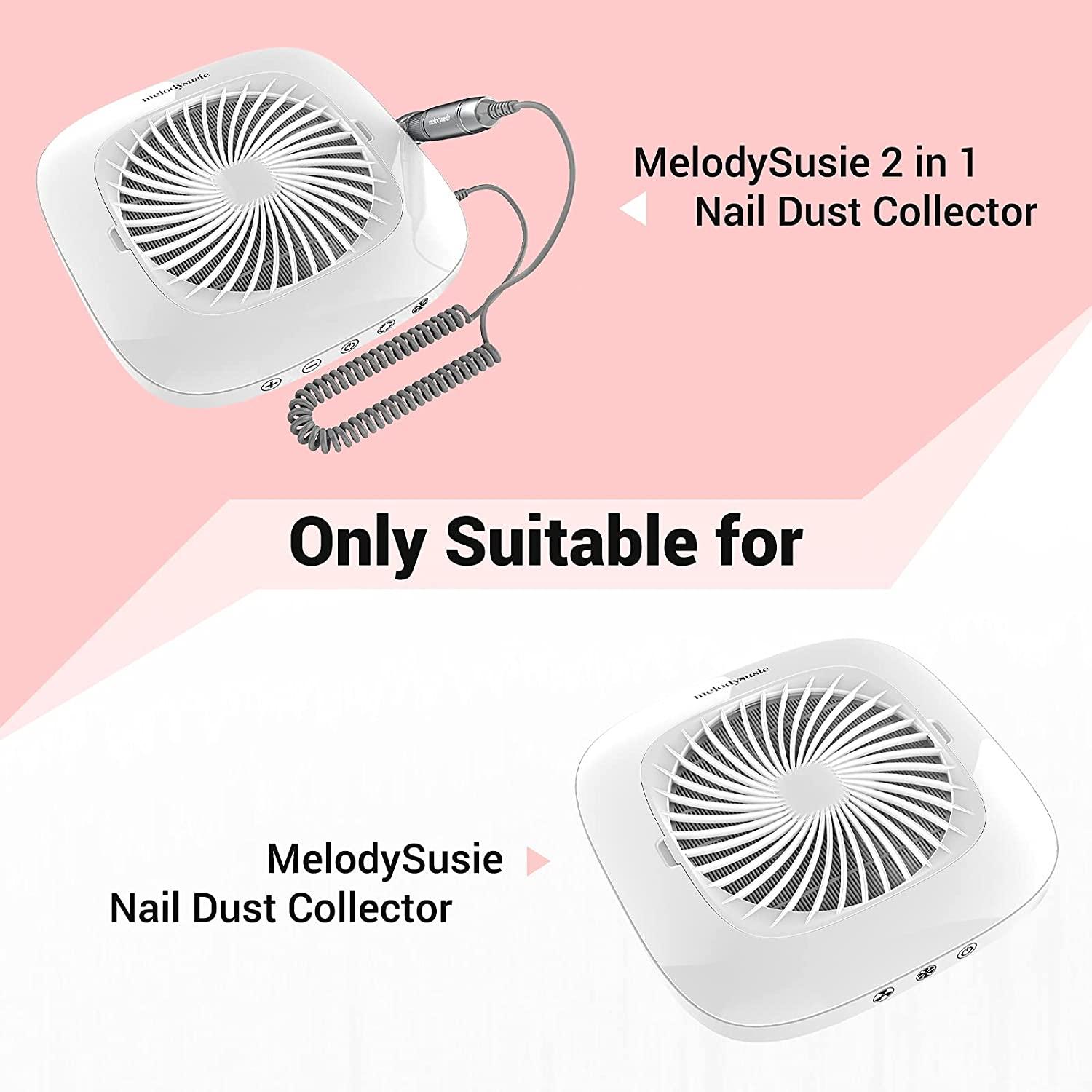 MelodySusie Nail Dust Collector Replacement Filter 4 Pack - Reusable ...