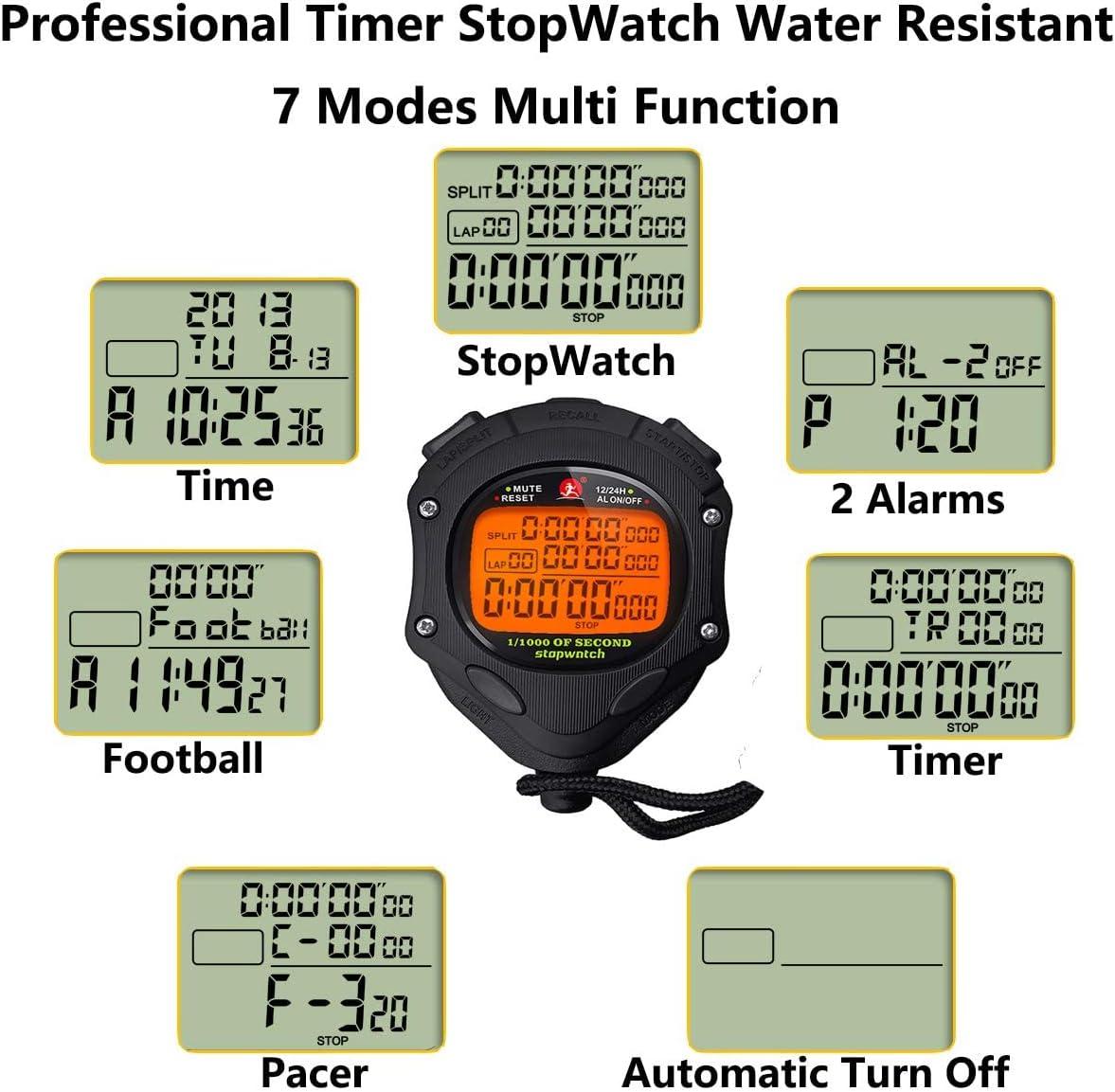 Digital Stopwatch Timer with Back Light Stop Watch 0.001second Timing ...