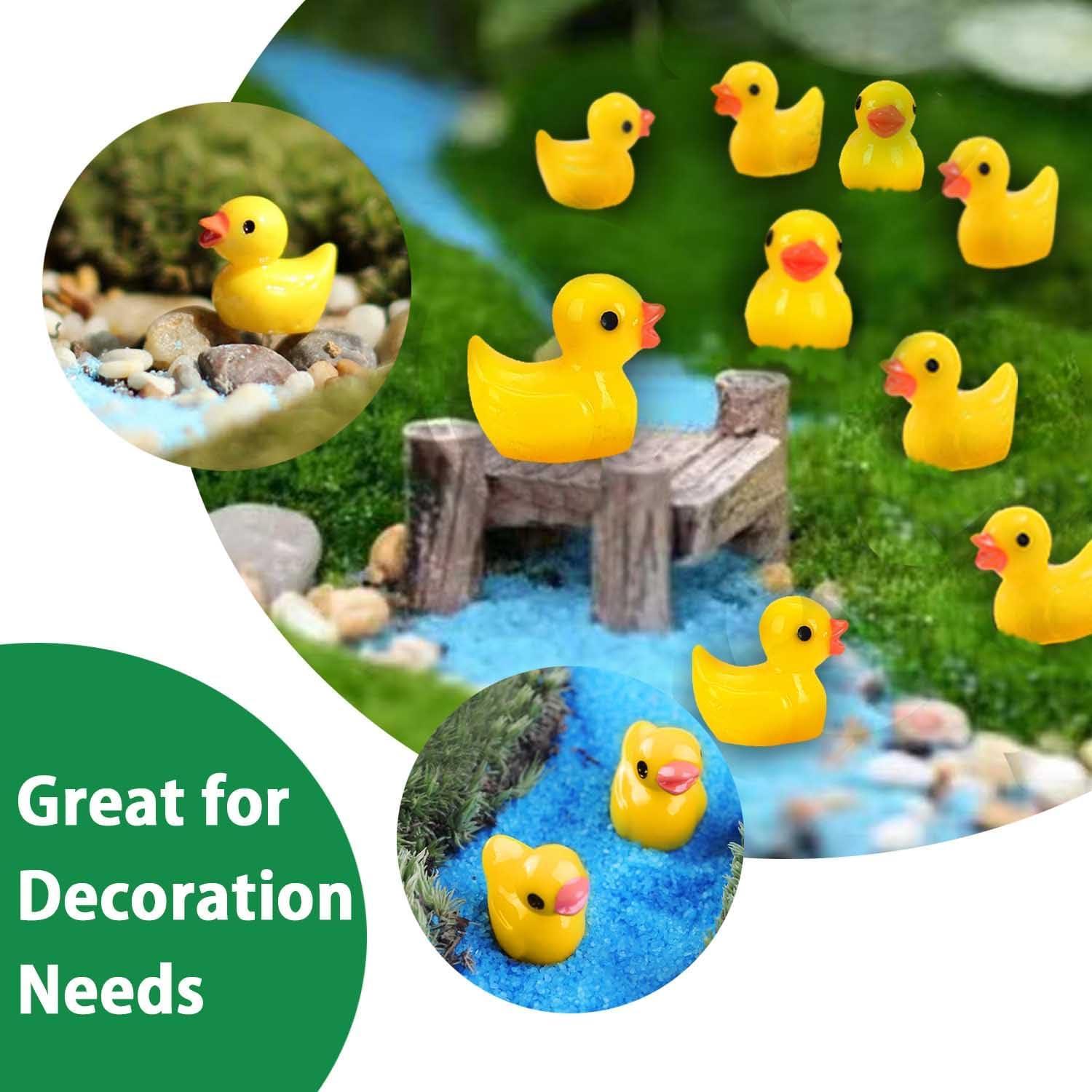 100PCS Mini Yellow Resin Ducks - Cute Toy Ducks for Bath Time ...