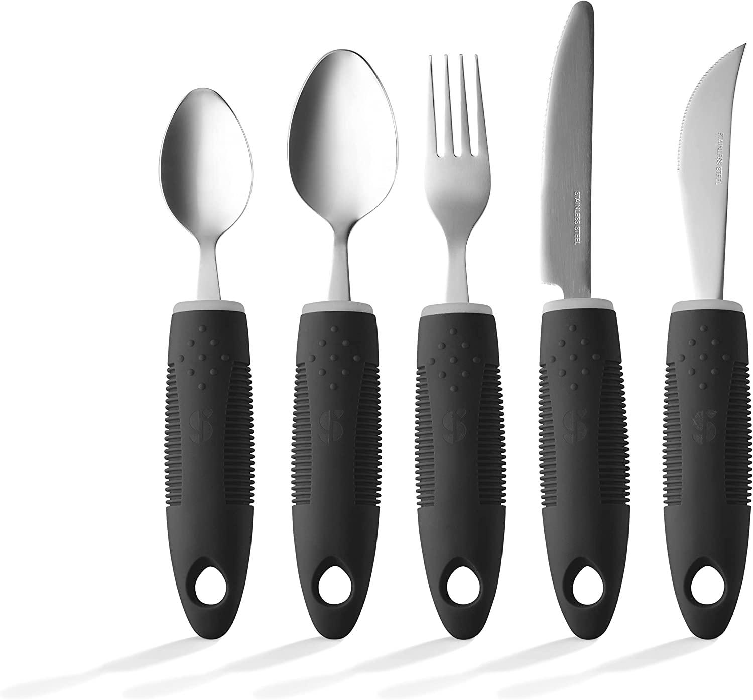 Special Supplies Adaptive Utensils - 5-Piece Kitchen Set for Hand ...