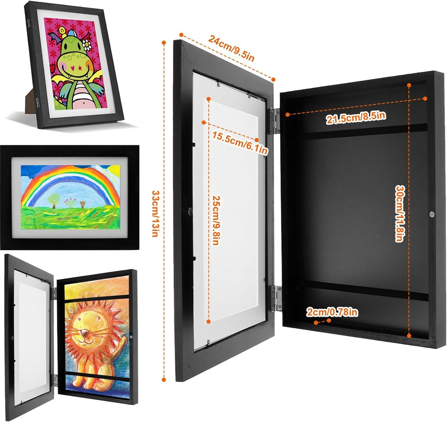 Buy Butory 2-Piece Children s Art Frames - A4 Black Fillable Picture ...