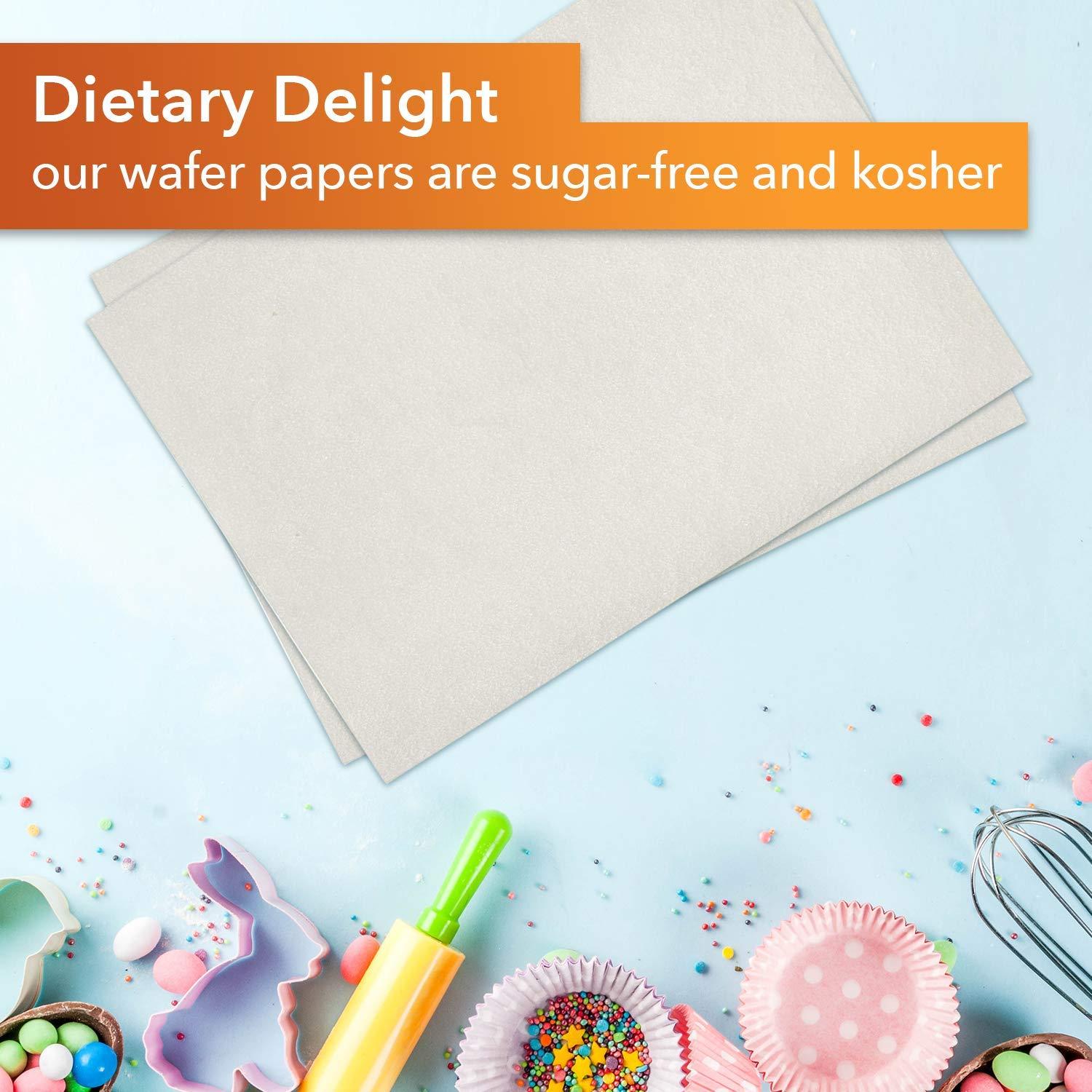 Oasis Supply 100 Piece Edible Rectangle Wafer Paper Pack - White 8x11 ...