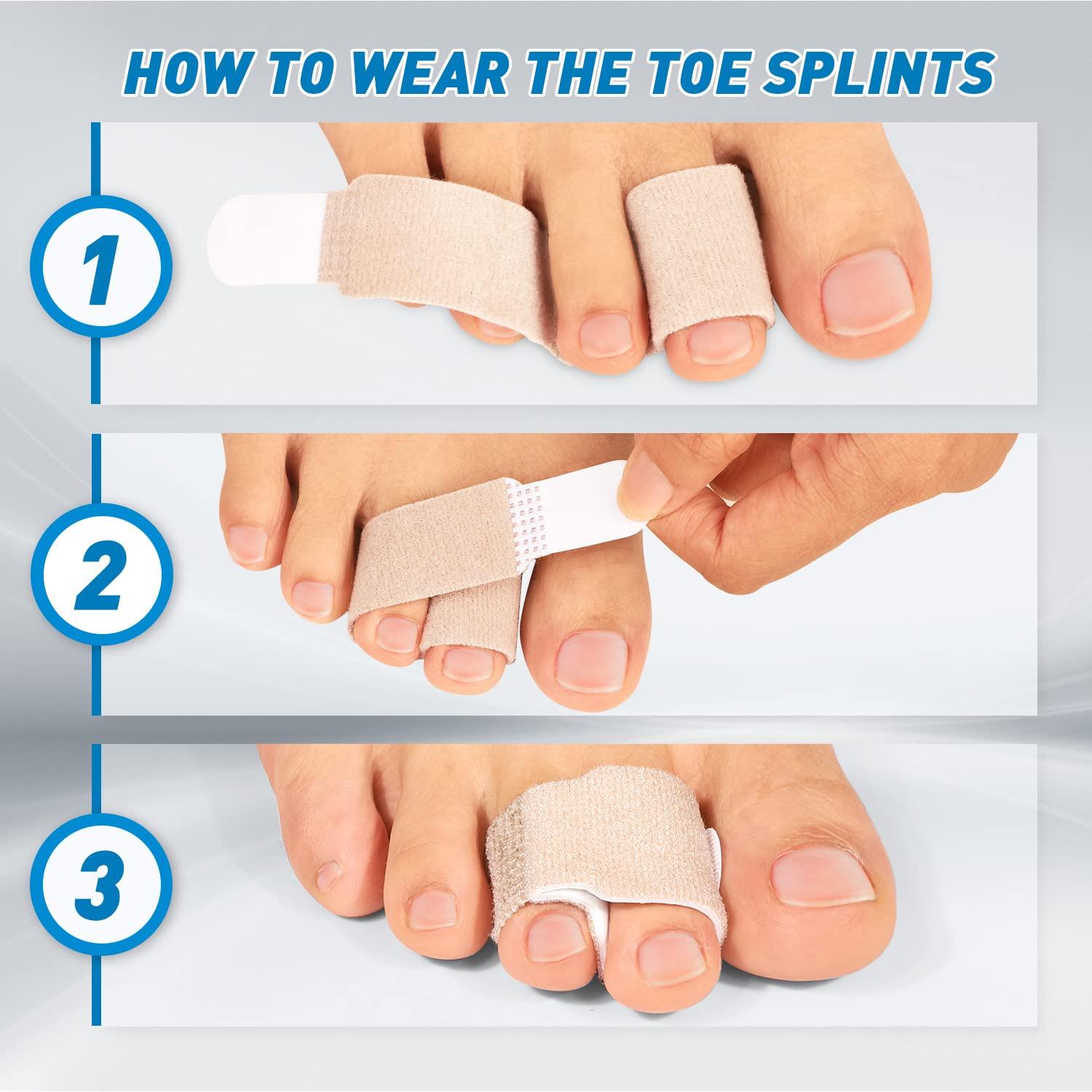 Kimihome 9 Packs Toe Splints - Toe Corrector for Overlapping Toe ...