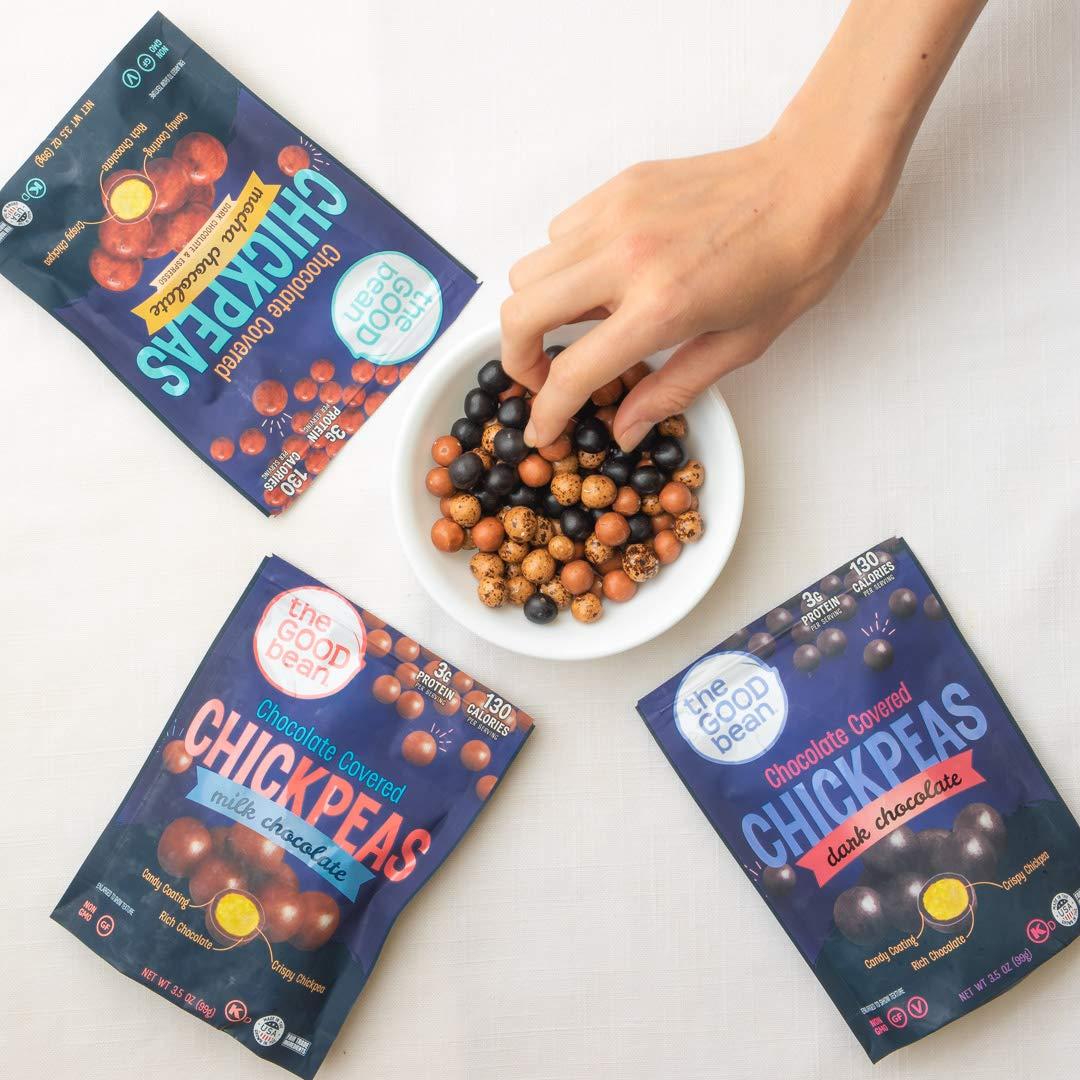 Good Bean Chocolate Covered Chickpeas - Milk Chocolate (4 Pack) 3.5 oz ...