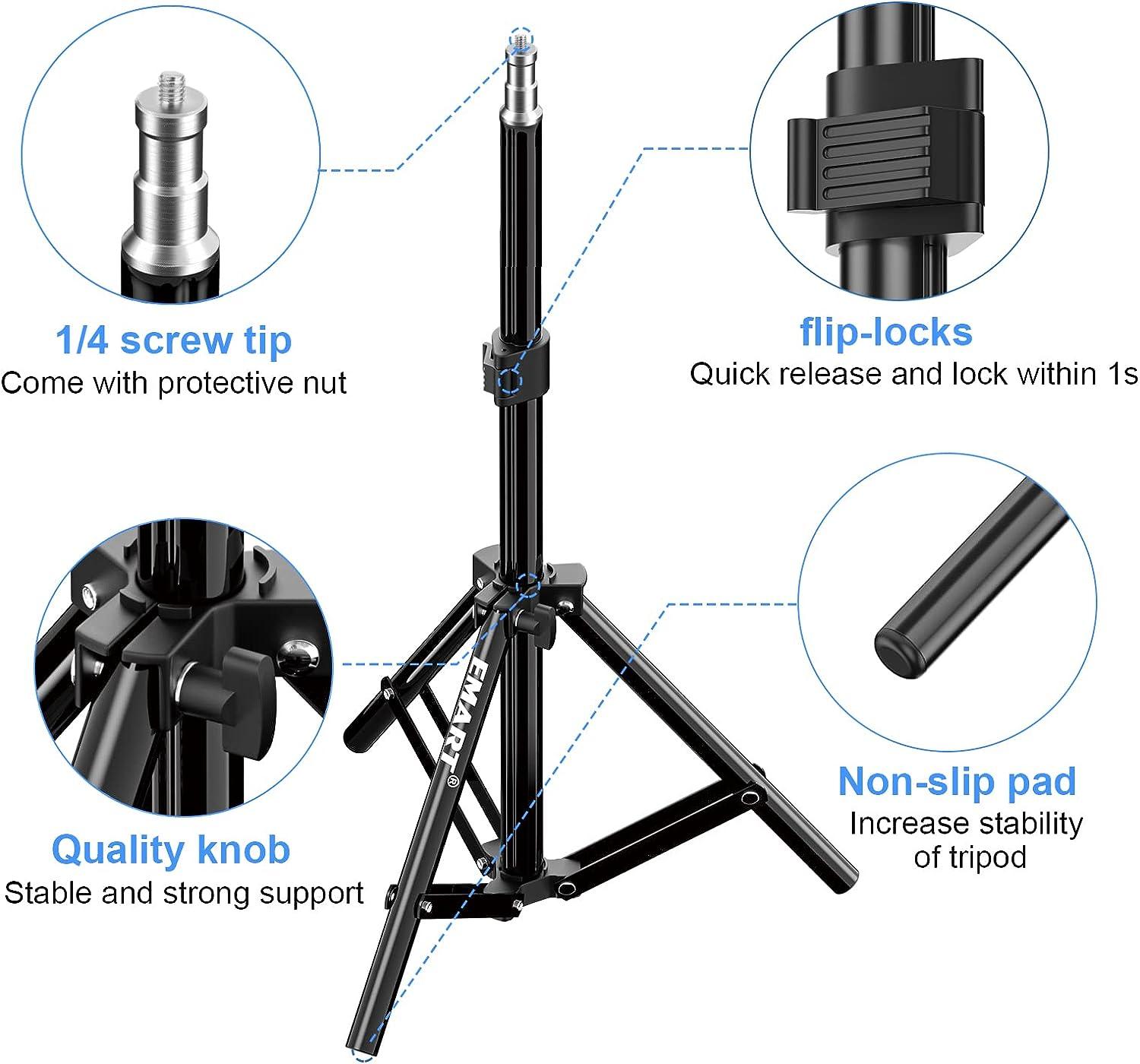 Emart Mini Photography Light Stands with Screw Thread Adapter - 30 ...