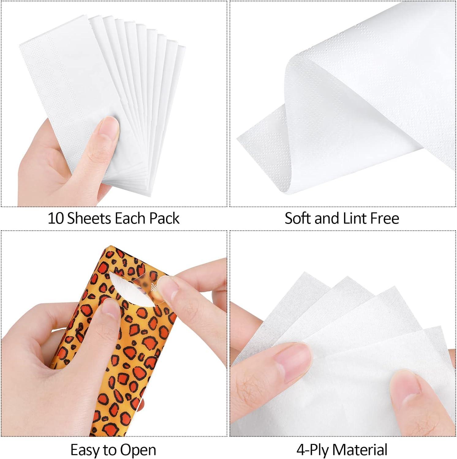 Shojoy Jungle Safari Animal Print Pocket Tissues 30 Pack - 4-Ply, 10 ...
