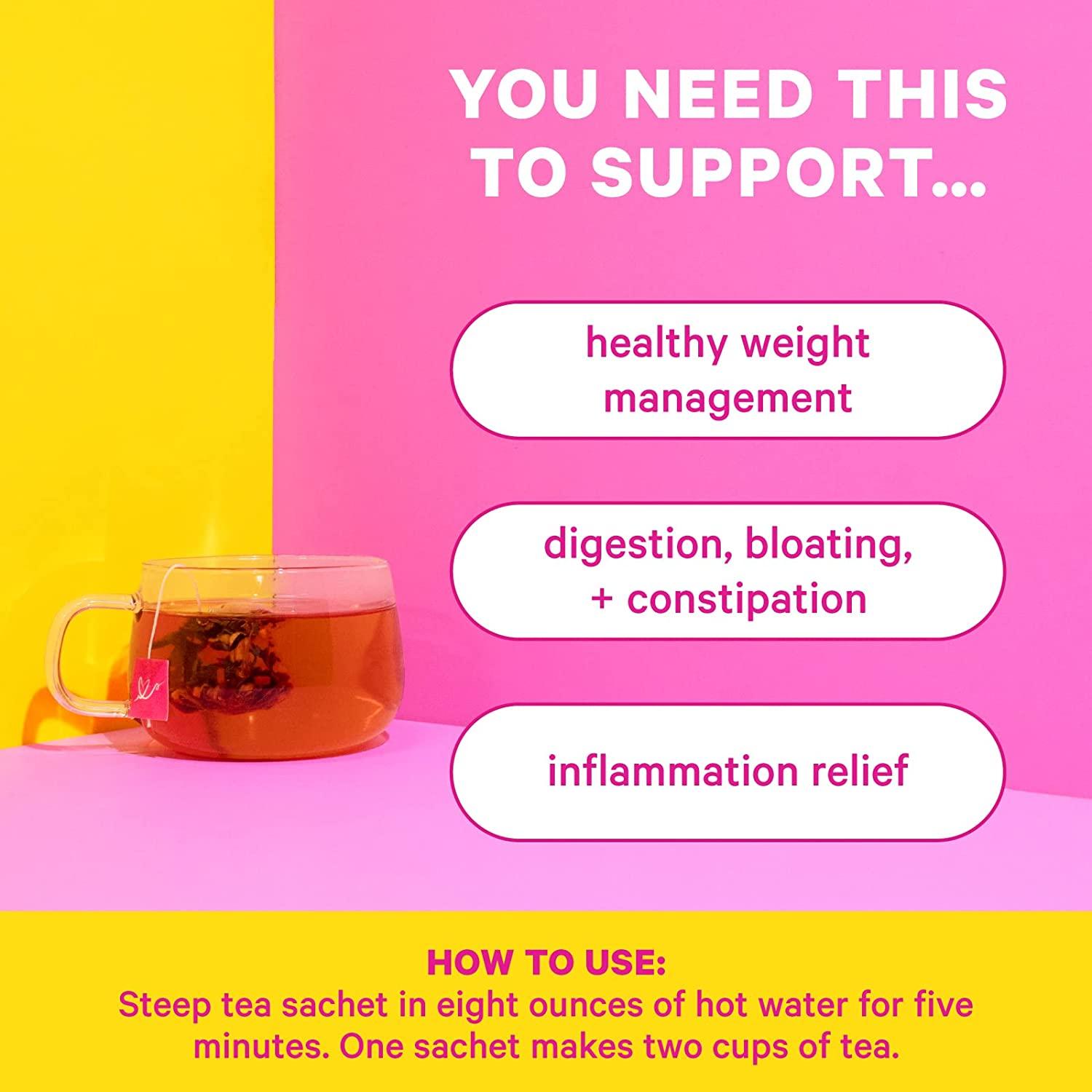 Pink Stork Slim Sweet Hibiscus Tea - 100% Organic Digestive Support ...