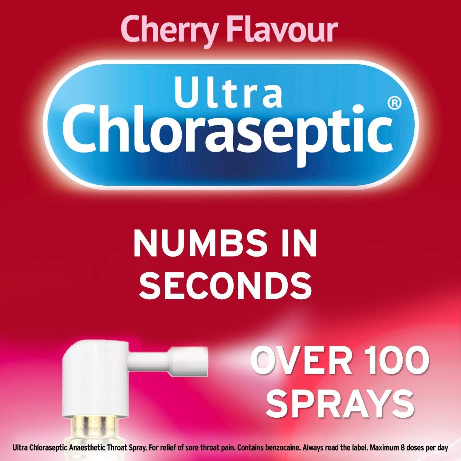 Ultra Chloraseptic Anaesthetic Throat Spray 15ml Cherry Flavour | Fast ...