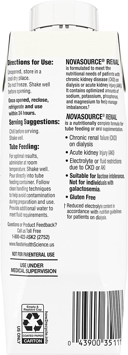 Buy Novasource Renal Vanilla 24 x 8 fl oz Carton - Essential Nutrition ...
