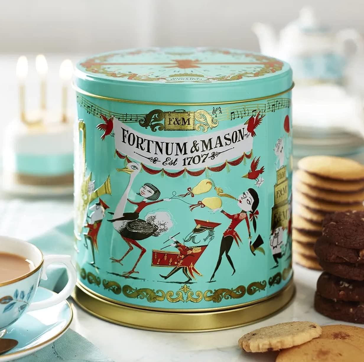 Fortnum and Mason Musical Birthday Biscuit Tin Selection Gift Present ...