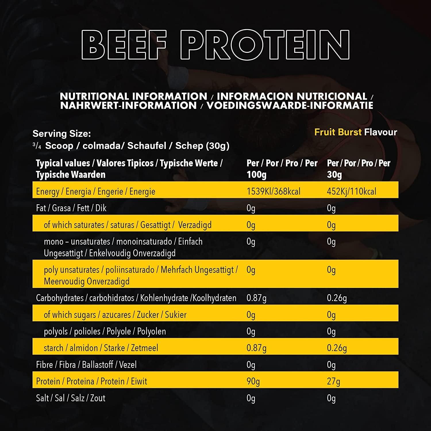 NXT Beef Protein Isolate 540g - High Protein Powder with Natural Amino ...