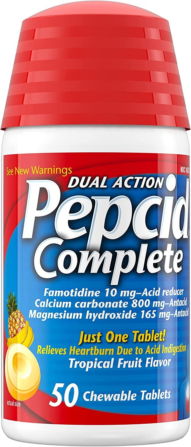 Buy Pepcid Complete Acid Reducer + Antacid Chewables - 10 mg Famotidine ...