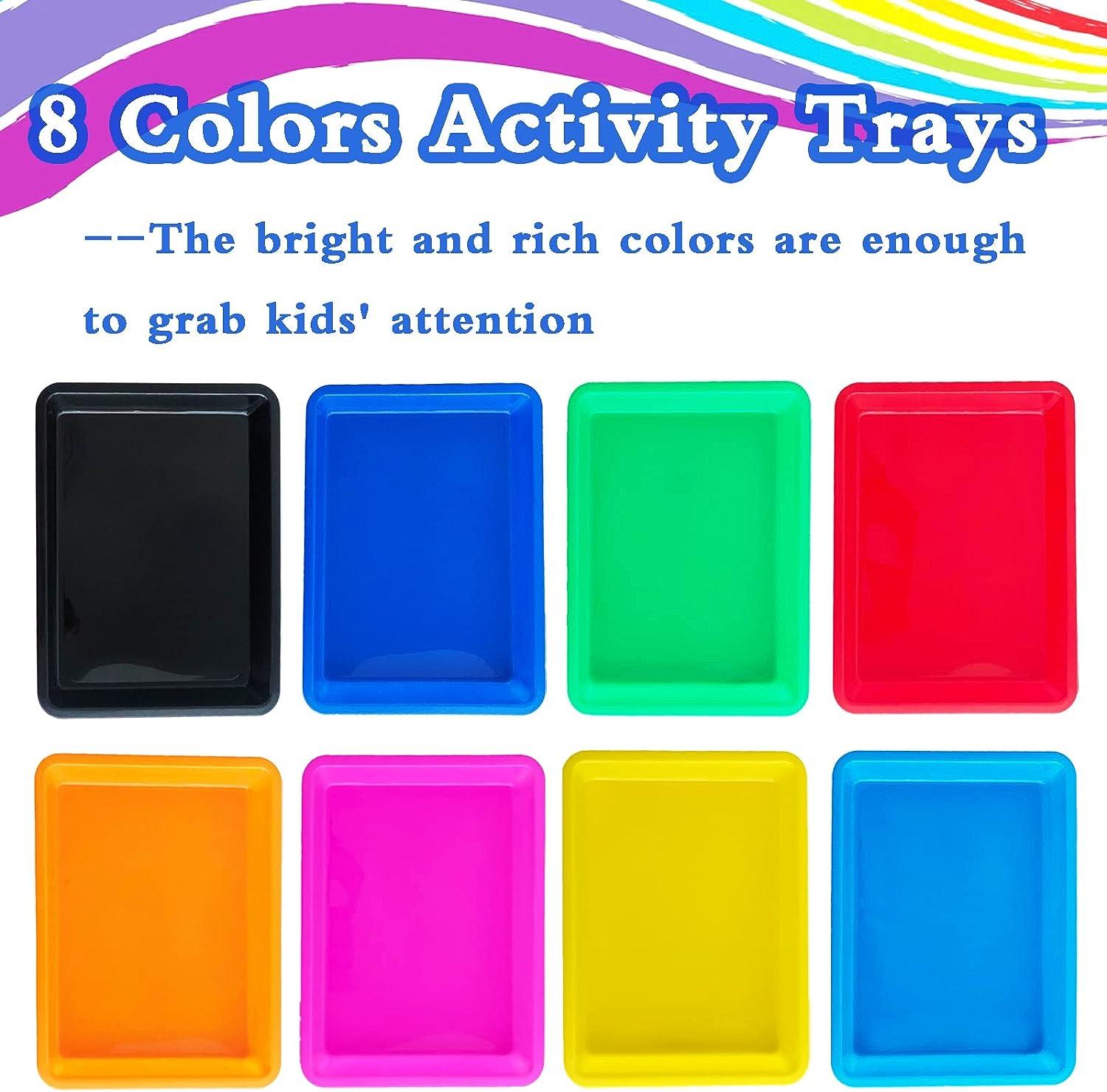 10 Pack Plastic Art Trays - Sensory & Activity Trays for Kids Crafts ...