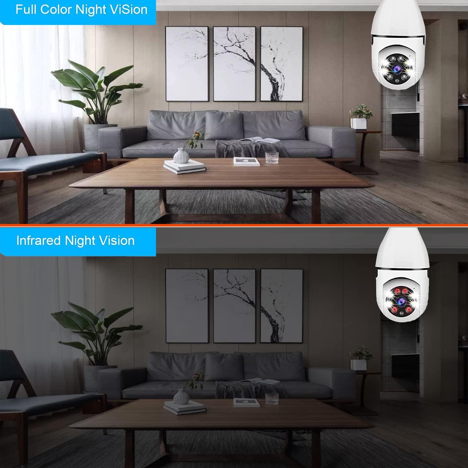 Light Bulb Camera 360: Smart Wireless WiFi 1080P HD Security Camera ...