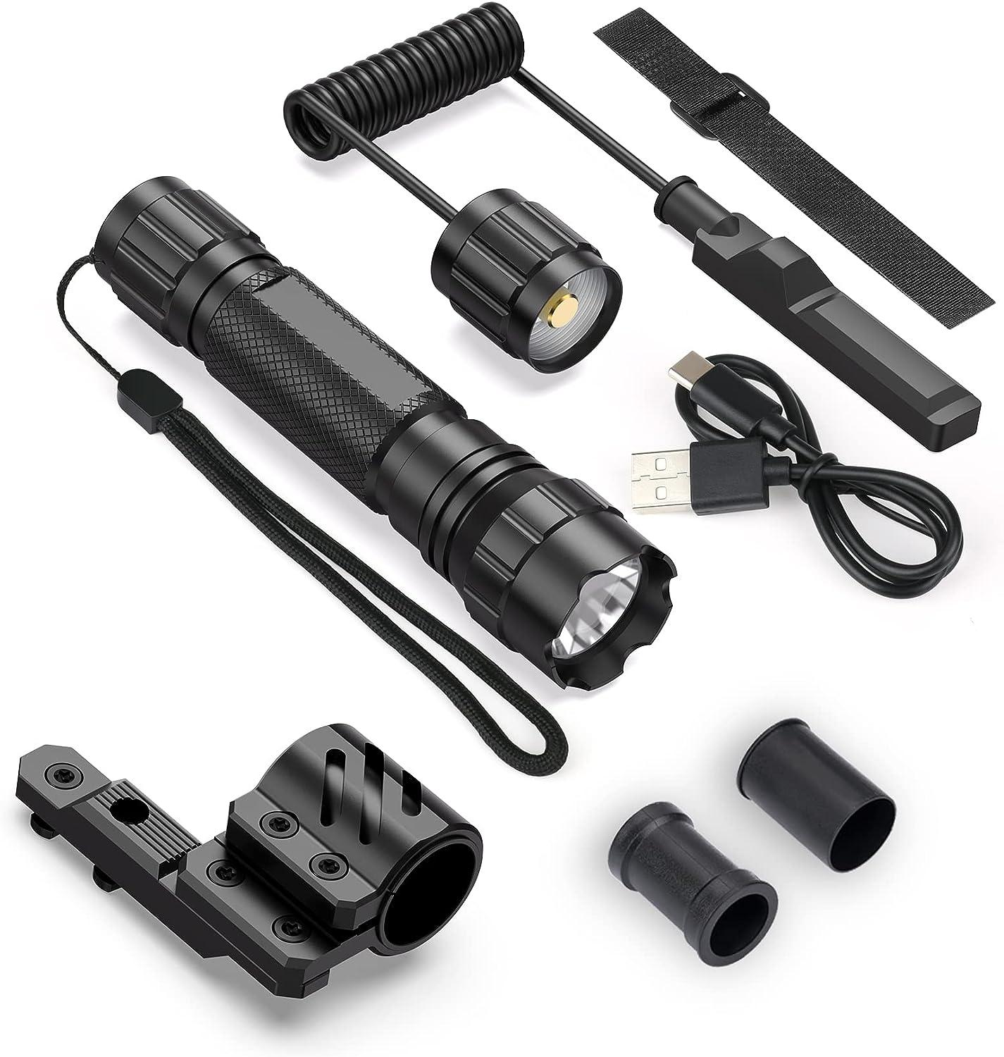 Feyachi FL14-MB Tactical Flashlight 1200 Lumen Matte Black LED Weapon ...