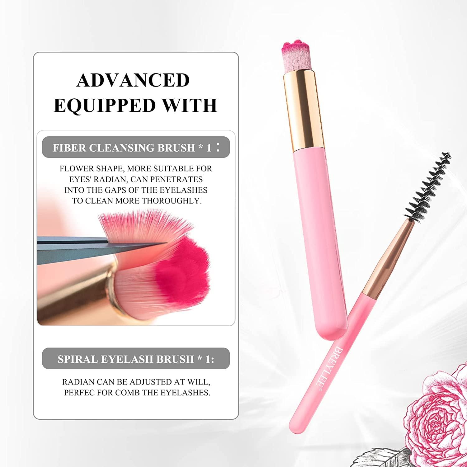 BREYLEE 100ml Lash Shampoo Kit for Eyelash Extensions - Extension Cleanser with Fan Dryer, Rinse ...