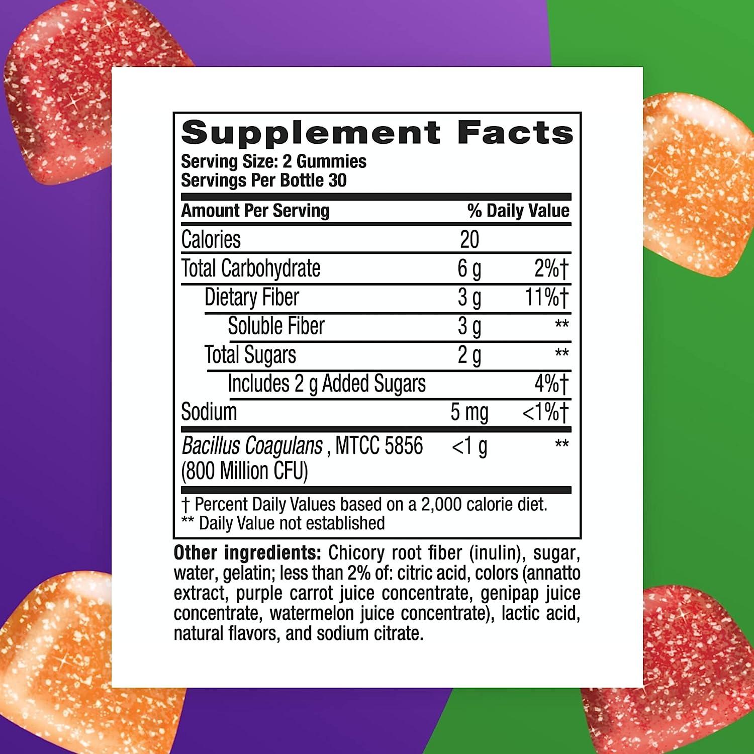 Vitafusion Fiber Well + Probiotics Gummies for Adults - 60 Count | Buy ...