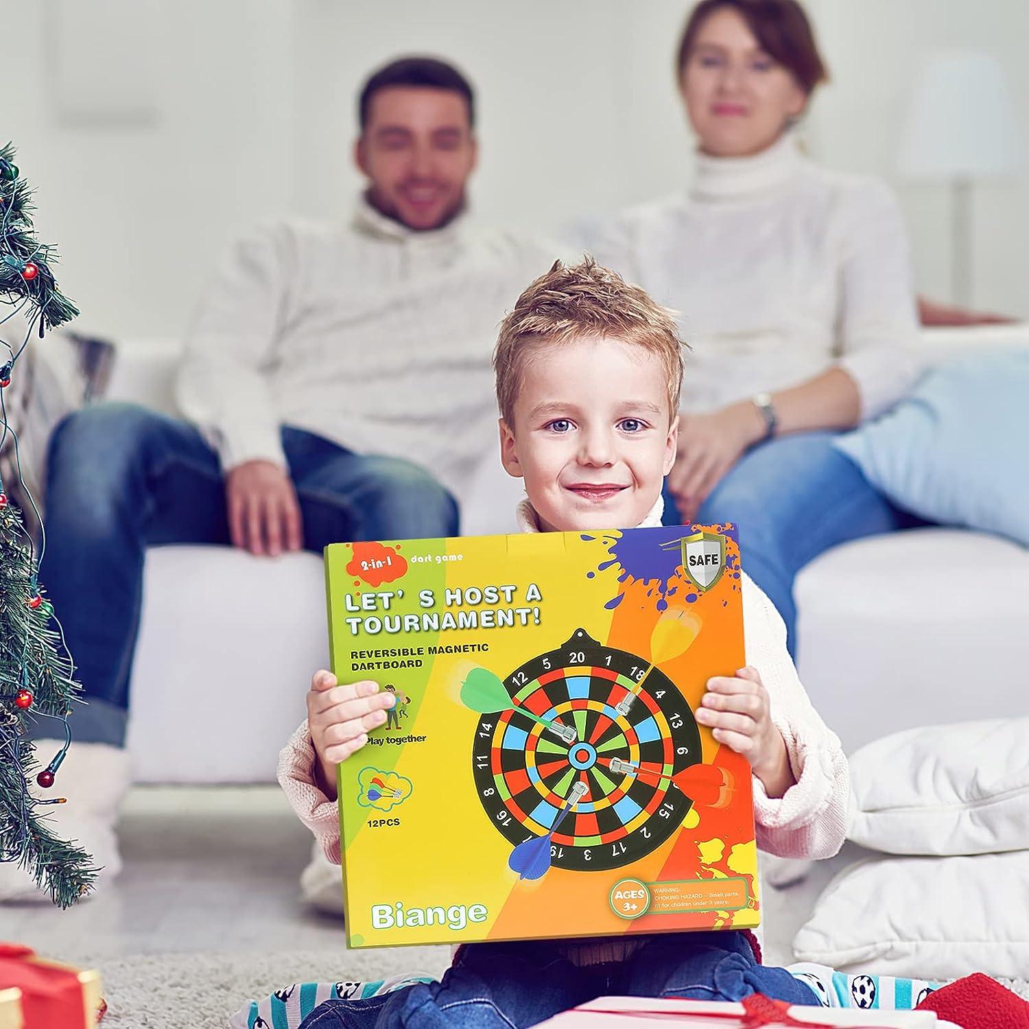 Magnetic Dart Board with 12 Darts | Kids Dartboard Gift Set | Safe Indoor & Outdoor Games for ...