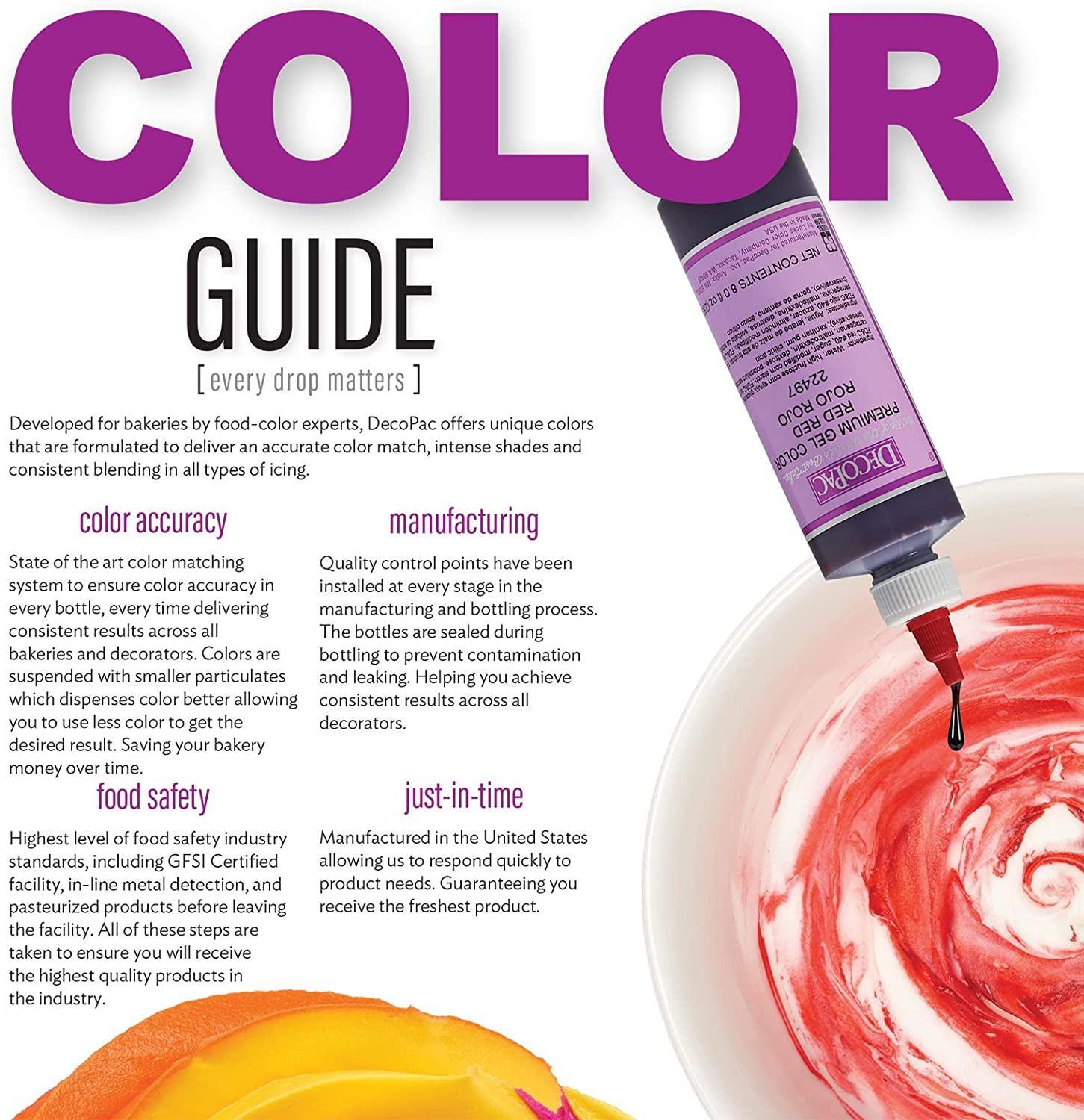 DECOPAC Premium Gel Food Color 8oz - Black | Edible Coloring for ...