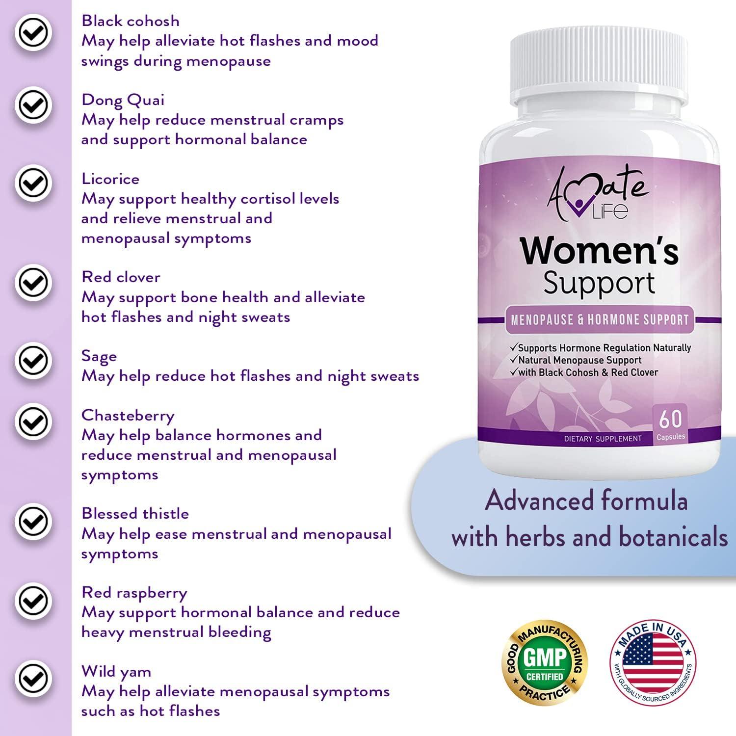 Women's Hormone Regulation Supplement - Menopause & Estrogen Support ...