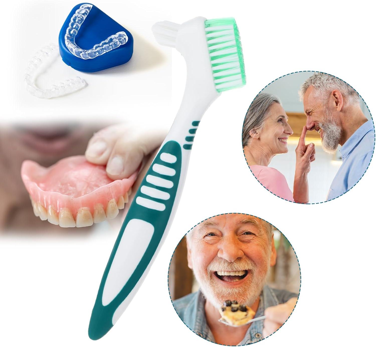 WLLHYF 2Pack Denture Cleaning Brush Denture Brush Premium Hygiene ...