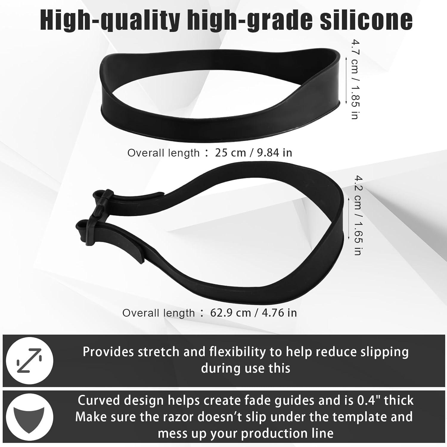 Hair Trimming Guide Men Black Hair Cut Guides Fade Cutting Tool with 2 ...