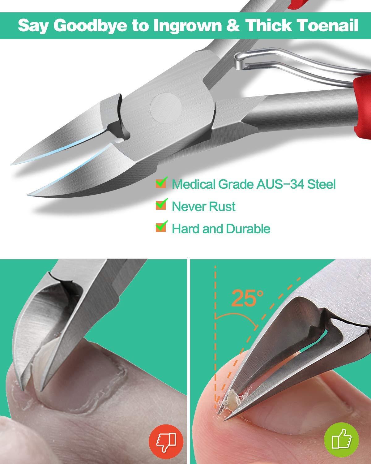 Professional Podiatrist Toenail Clippers for Thick & Ingrown Nails ...