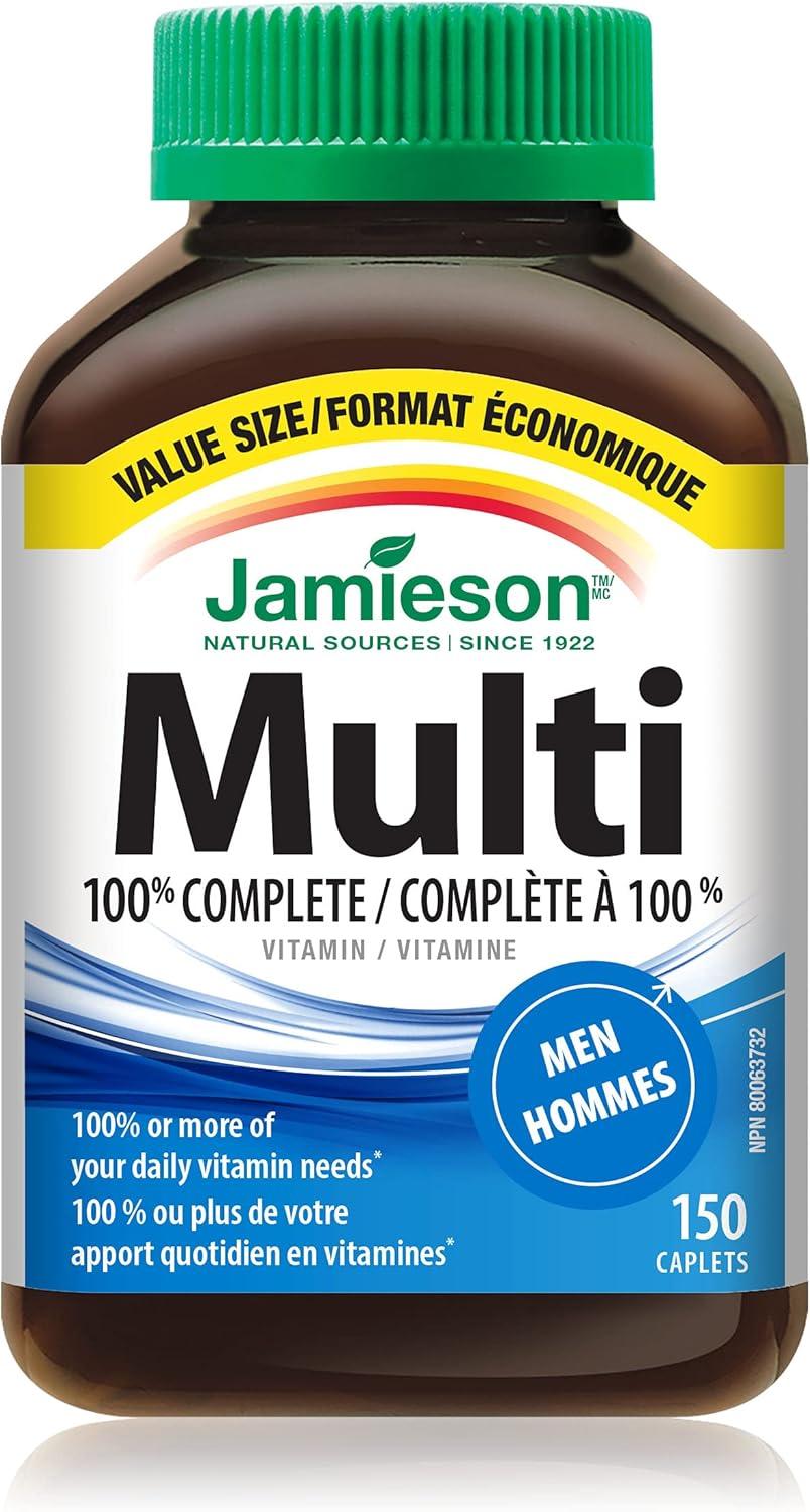 100 Percent Complete Multivitamin for Men - Value Size 150 Caplets ...