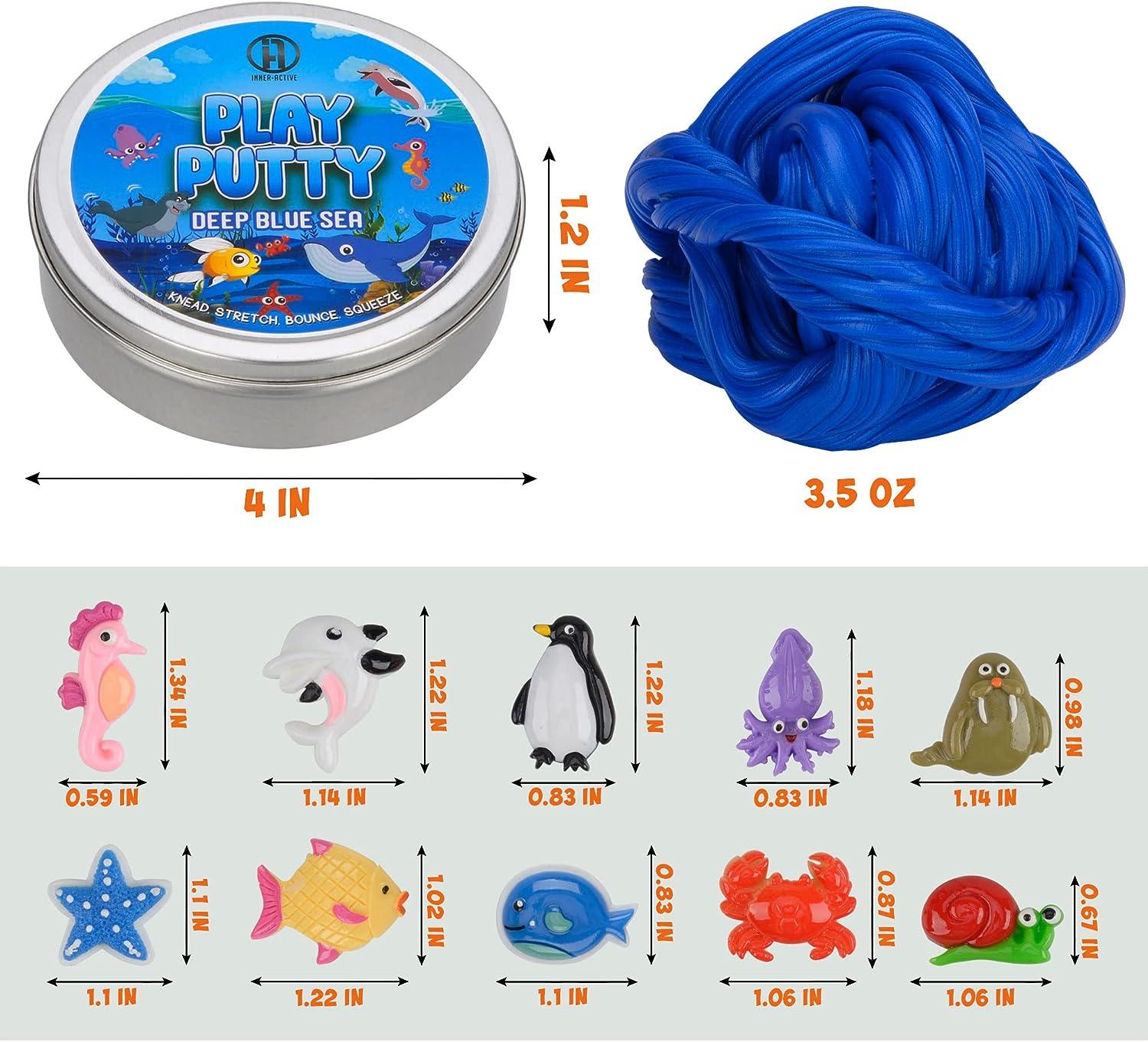 INNER-ACTIVE Play Putty Therapy Putty for Kids with Charms - Deep Blue ...