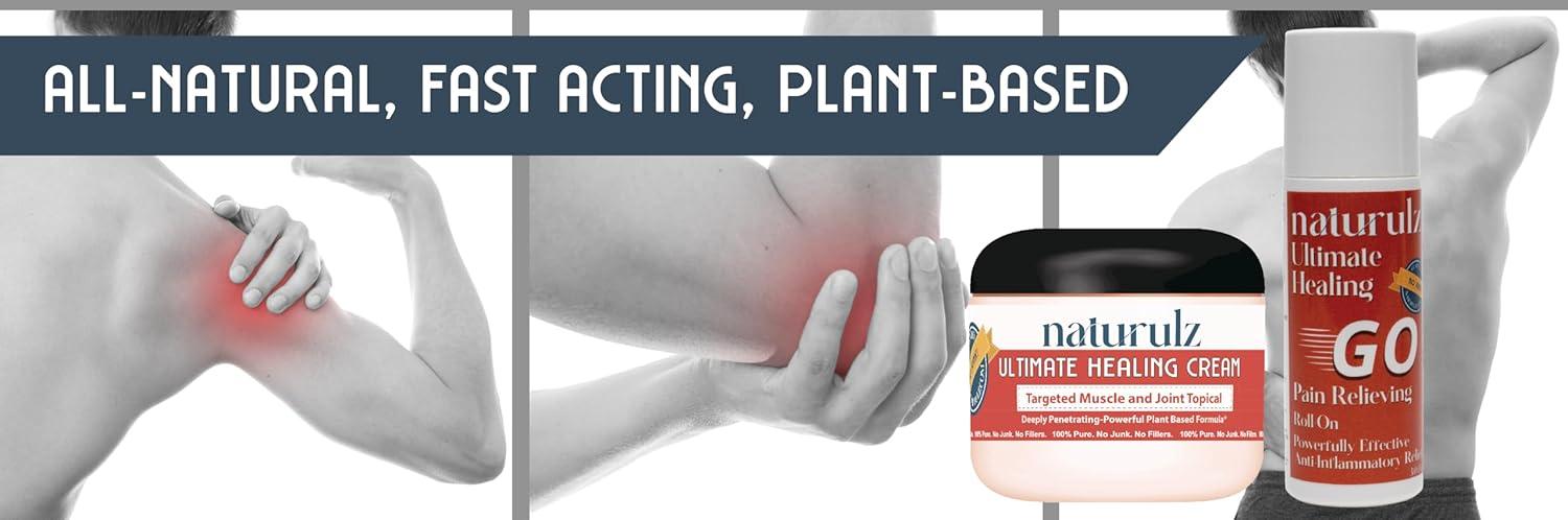 Naturulz Ultimate Healing Cream 4oz - Fast-Acting Muscle & Joint Relief with Arnica Capsicum ...