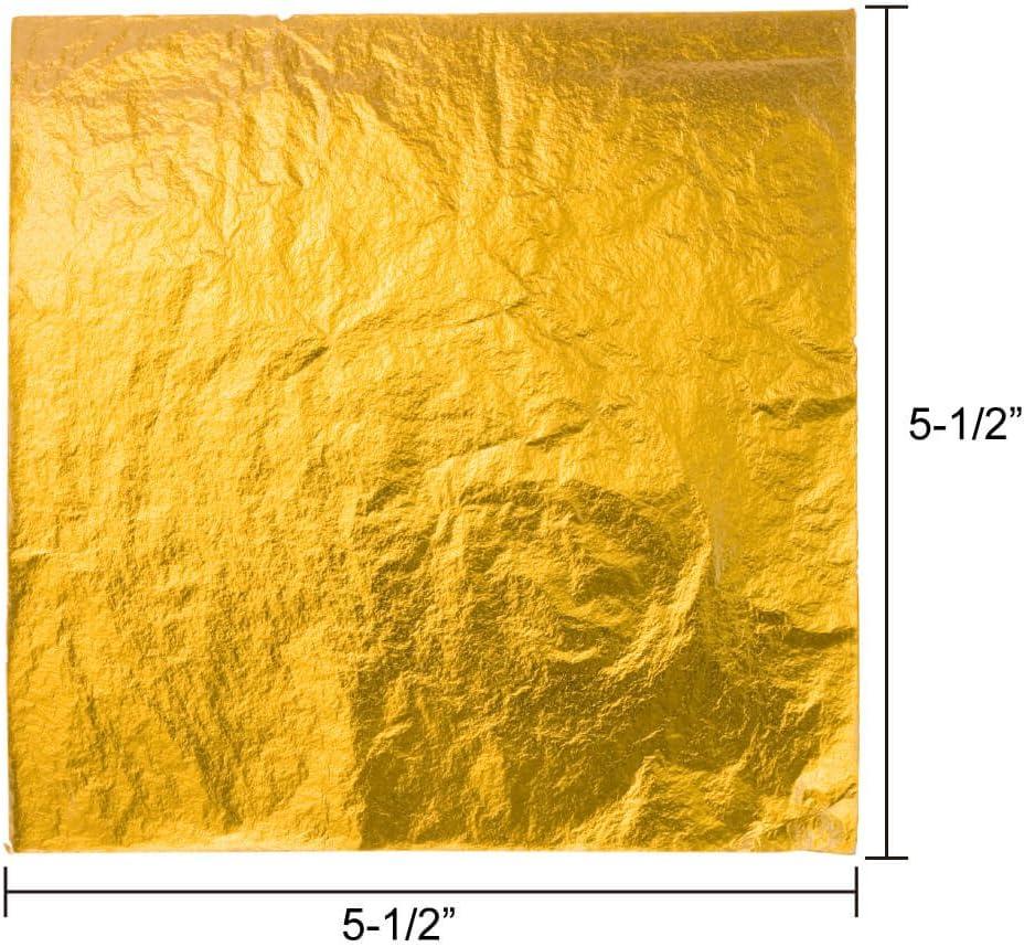 Paxcoo 300 Gold Leaf Sheets for Resin Jewelry Making, Nail Art, Slime ...
