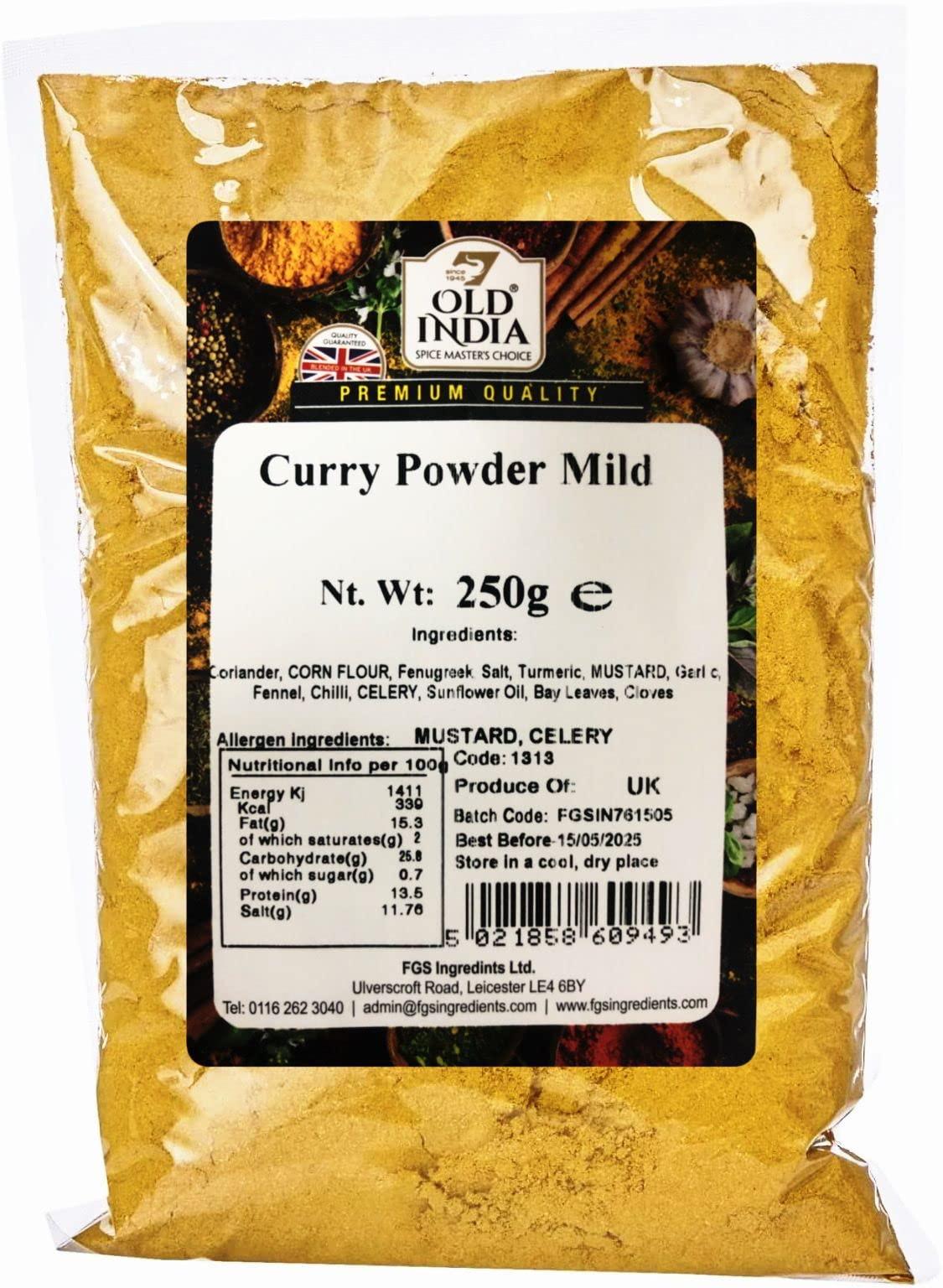 Old India Curry Powder Mild 250g - Authentic Indian Spice Blend | Buy ...