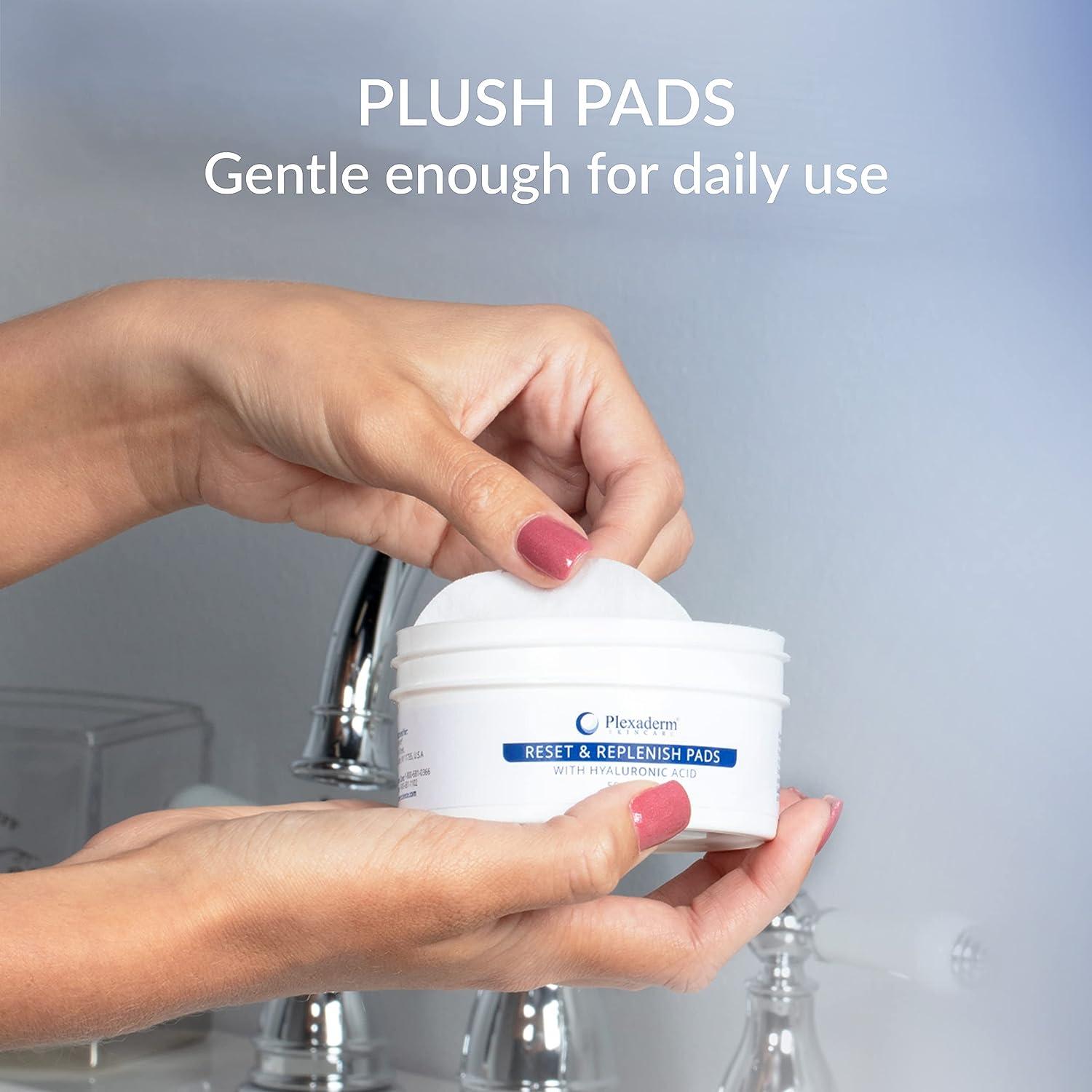 Plexaderm Reset and Replenish Pads with Hyaluronic Acid - Hydrating Skin Cleansing Pads | Buy ...