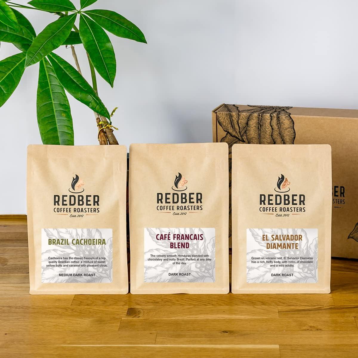 Redber Coffee Roastery BEAN TO CUP Coffee Taster Gift Box 3 x 250g ...