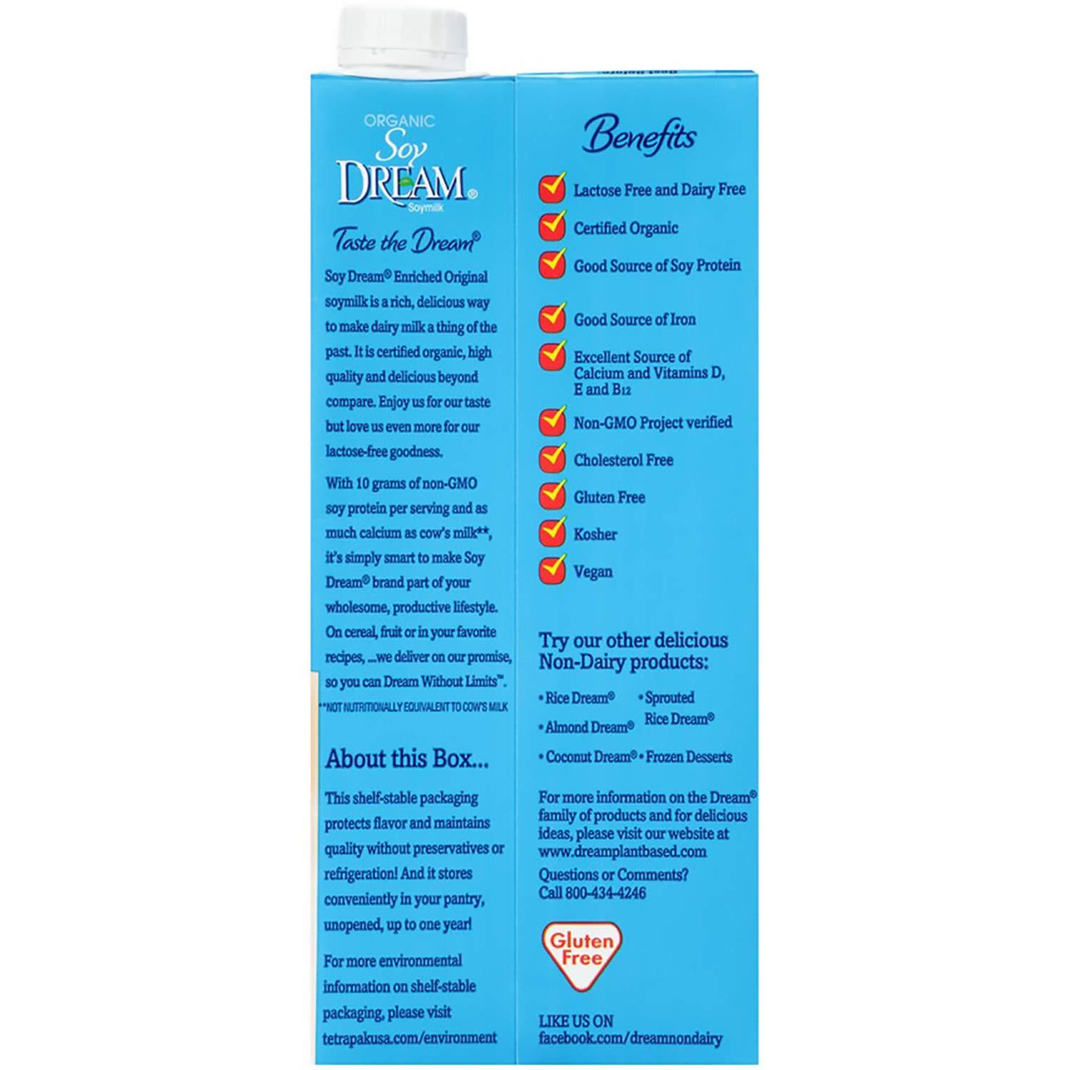 Soy Dream Enriched Original Organic Soymilk 32 Oz - Pack of 6 | Buy Now ...