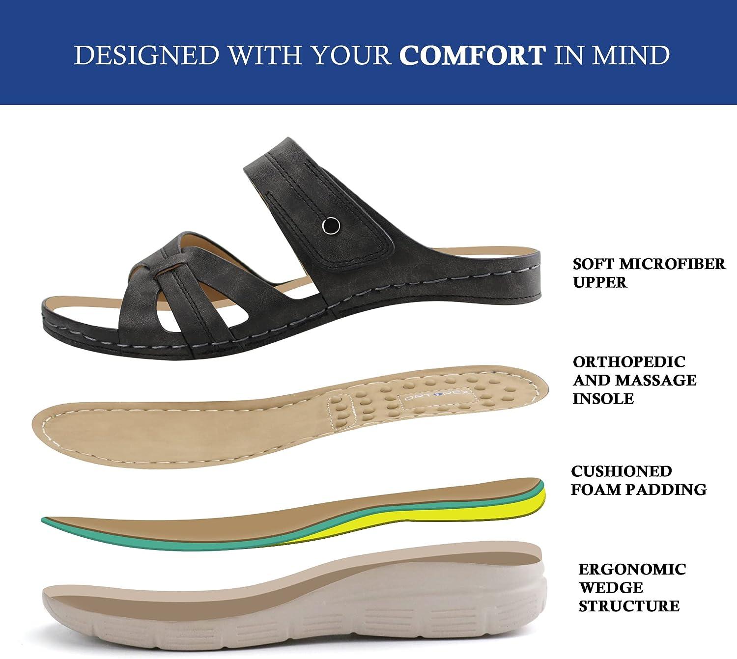 Ortho+Rest Women's Orthotic Slides | Comfortable Orthopedic Sandals ...