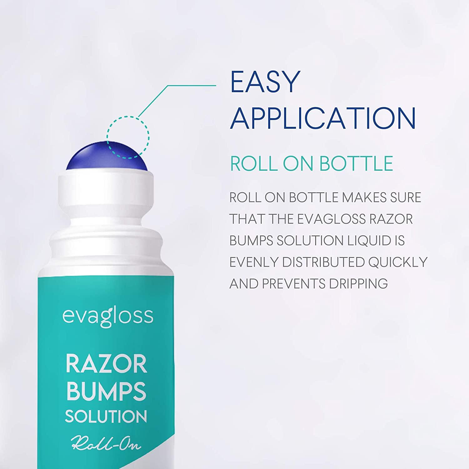 Evagloss Razor Bumps Solution - After-Shave Repair Serum for Ingrown ...