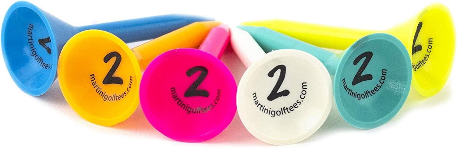 Martini Golf Tees 2 - 5 Pack, Assorted Colors | Premium Quality Tees ...