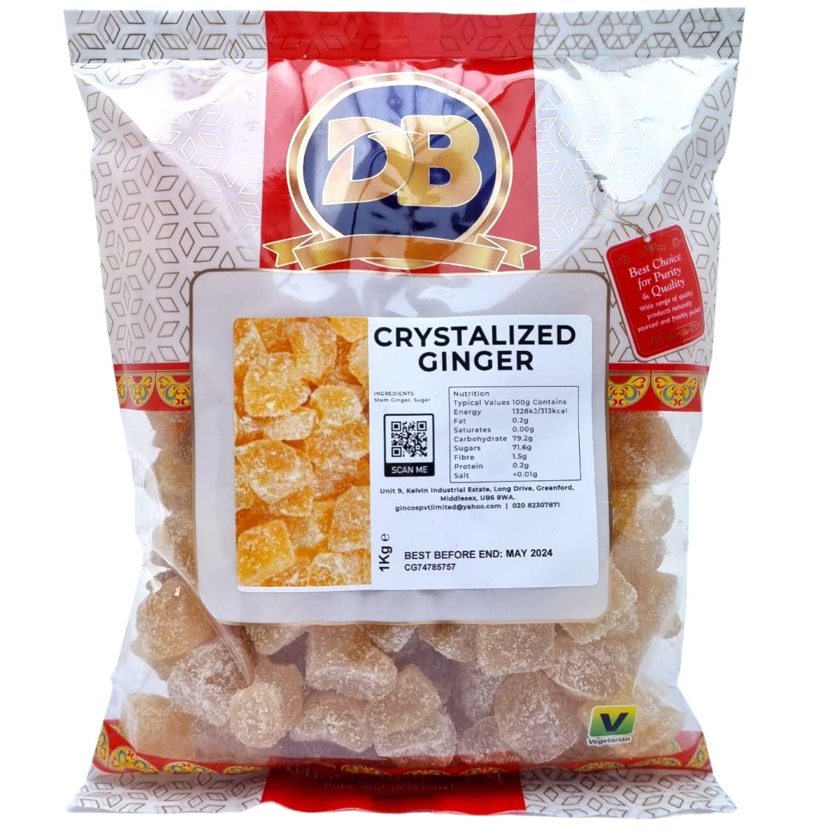 Crystallised Ginger 1kg: Premium Quality Crystalised Ginger Chunks ...