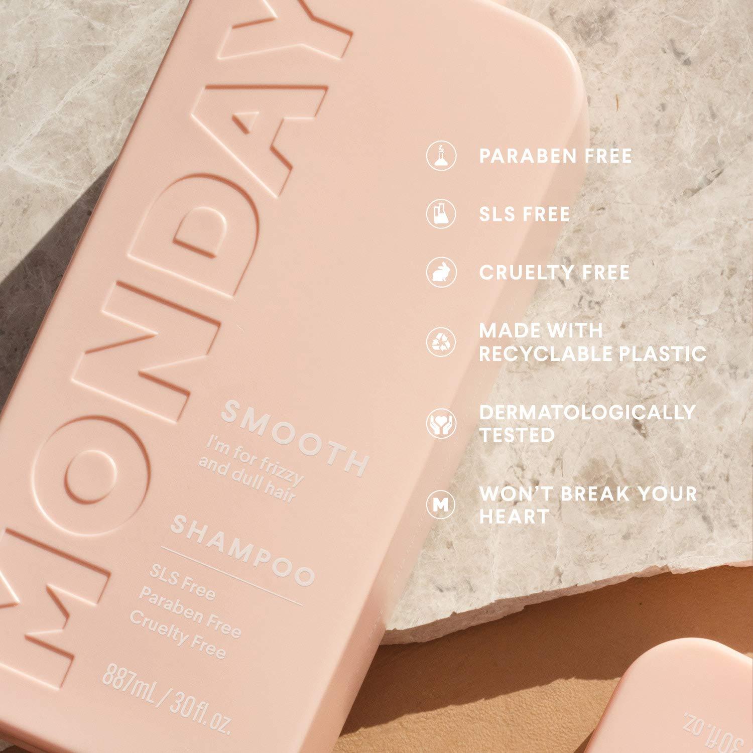 MONDAY HAIRCARE Smooth Shampoo + Conditioner Set for Frizzy, Coarse ...