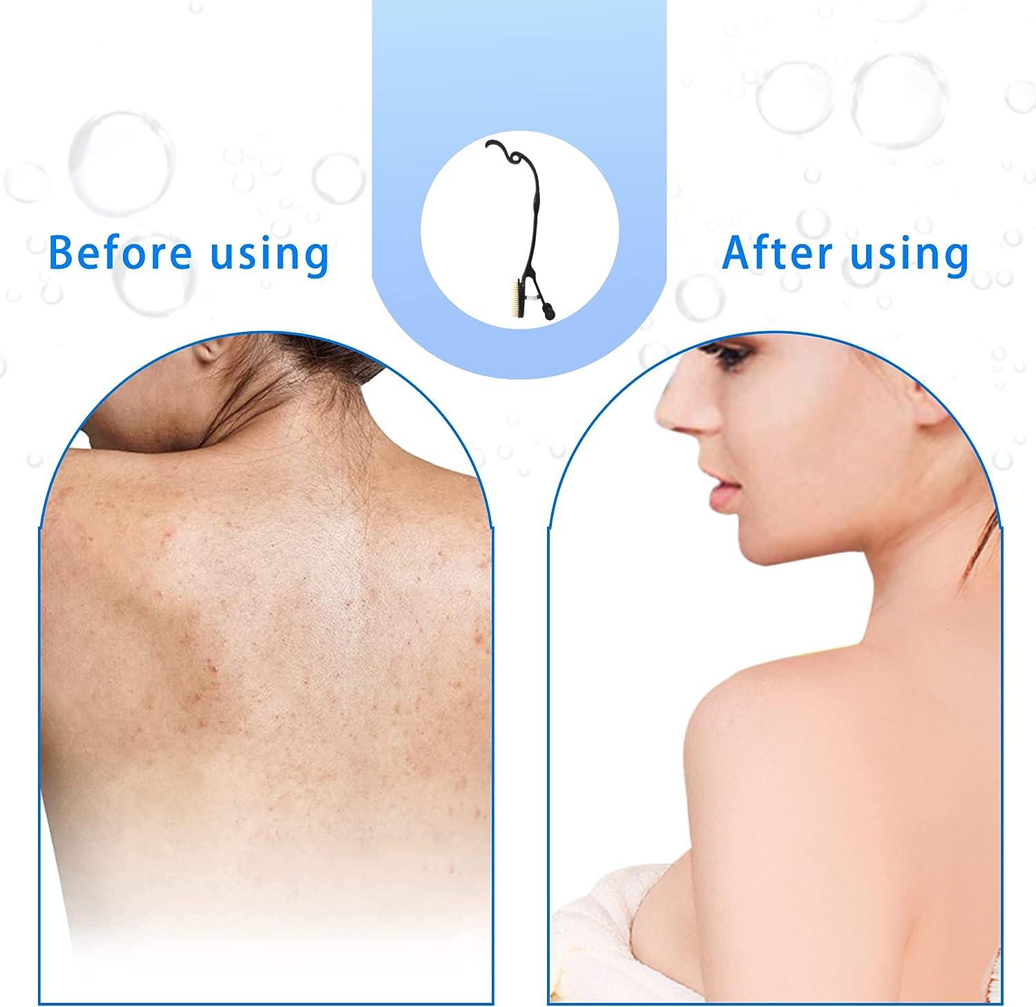 Long Handle Back Scrubber for Shower - Curved Detachable Bath Brush for ...