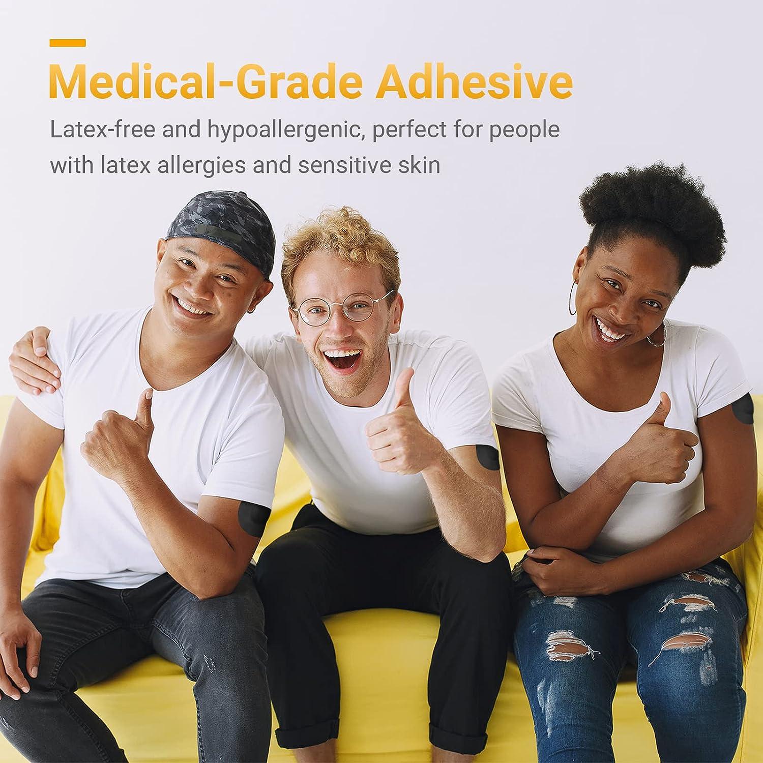 Amolyfe Dexcom G6 Adhesive Patches Waterproof 20pcs Overlay Patches Reusable Cap Latex