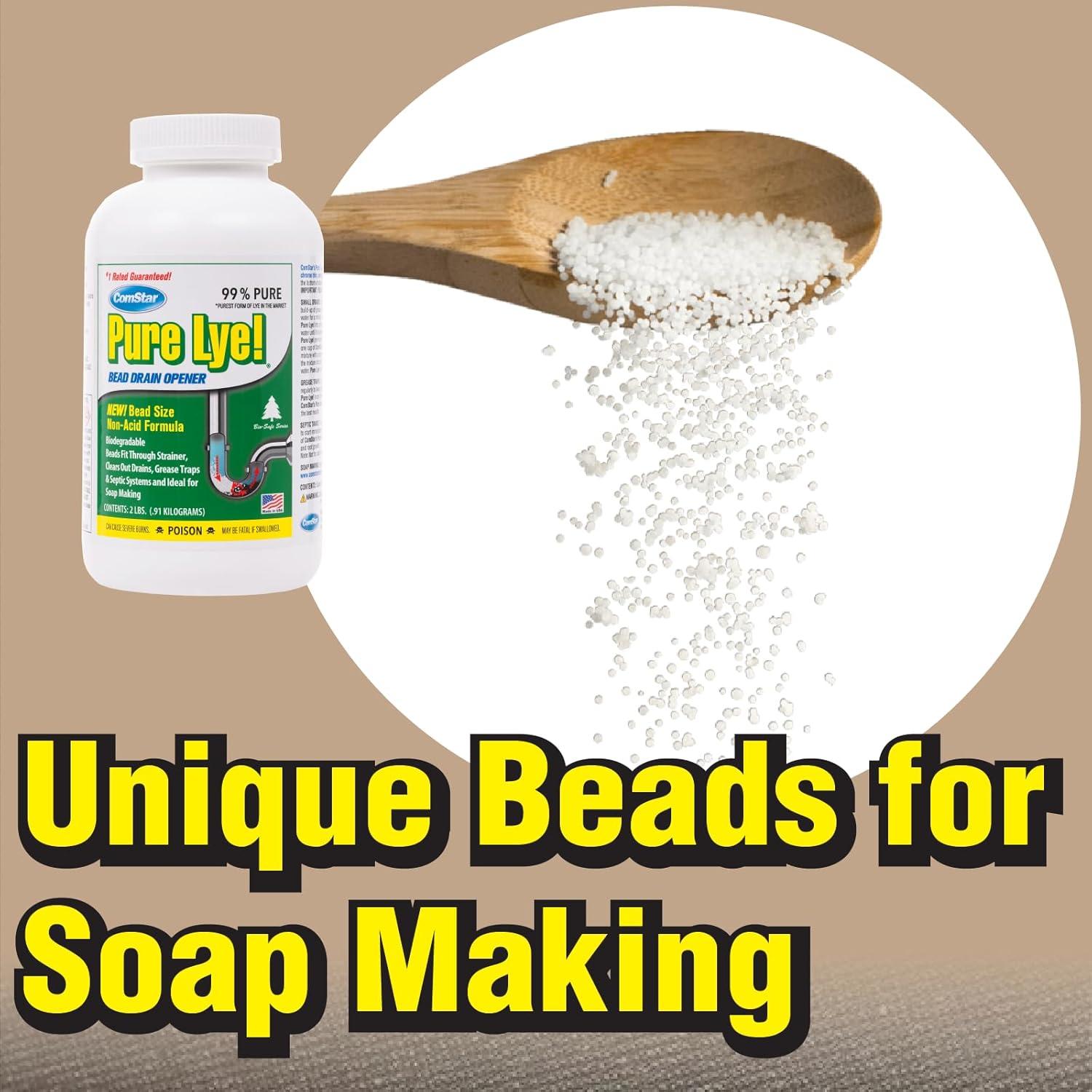 ComStar Pure Lye | 99% Pure Sodium Hydroxide Beads | Eco-Friendly ...