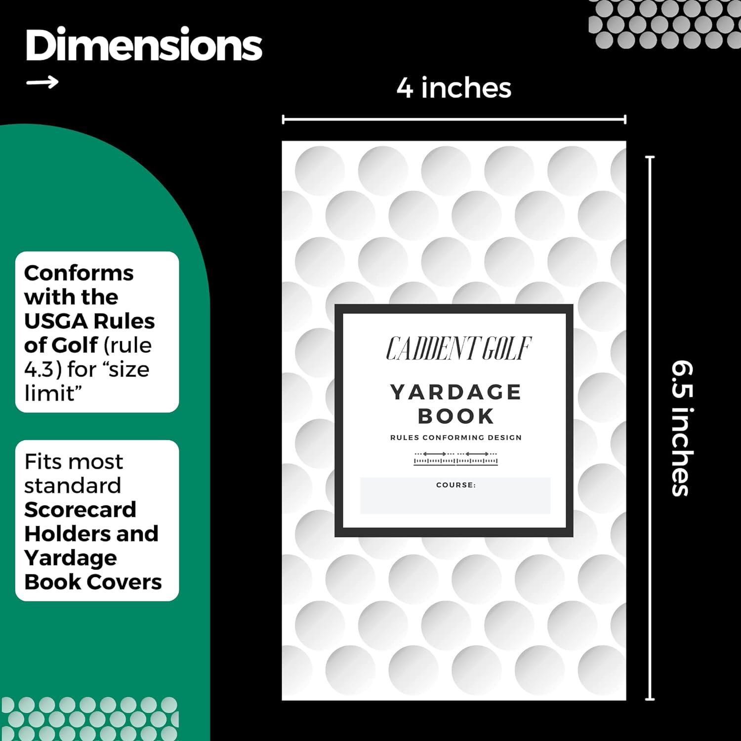 CADDENT GOLF Yardage Book - Golf Journal & Log Book with Club Chart ...