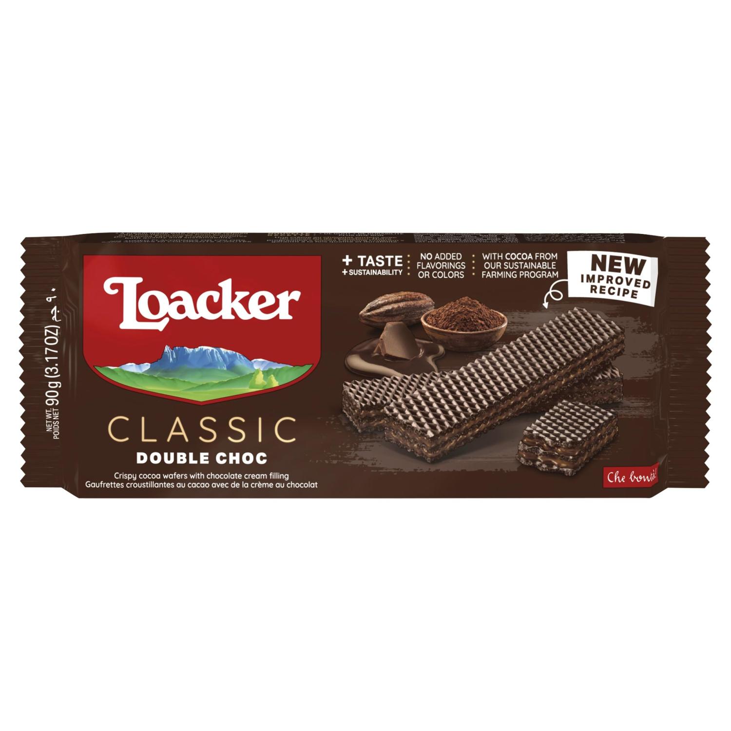 Loacker Double Chocolate 90 g Wafer Pack of 28 | Buy Now with Express ...
